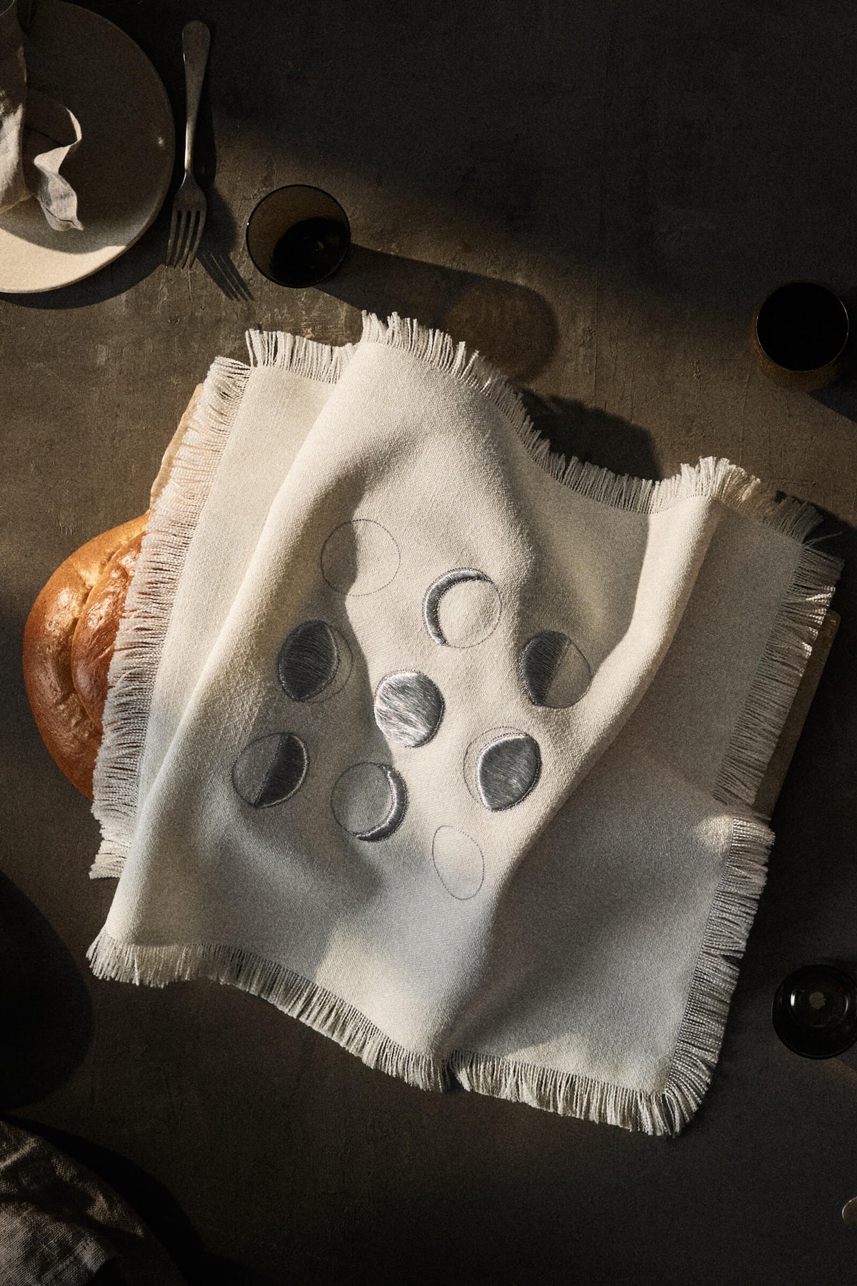 Issachar Challah Cover, Moon Phases | Atoof